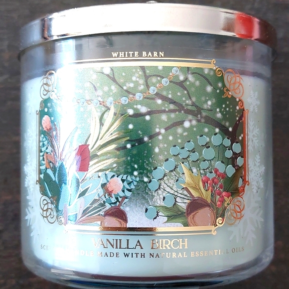 Bath & Body Works | Accents | Vanilla Birch 3 Wick Candle | Poshmark
